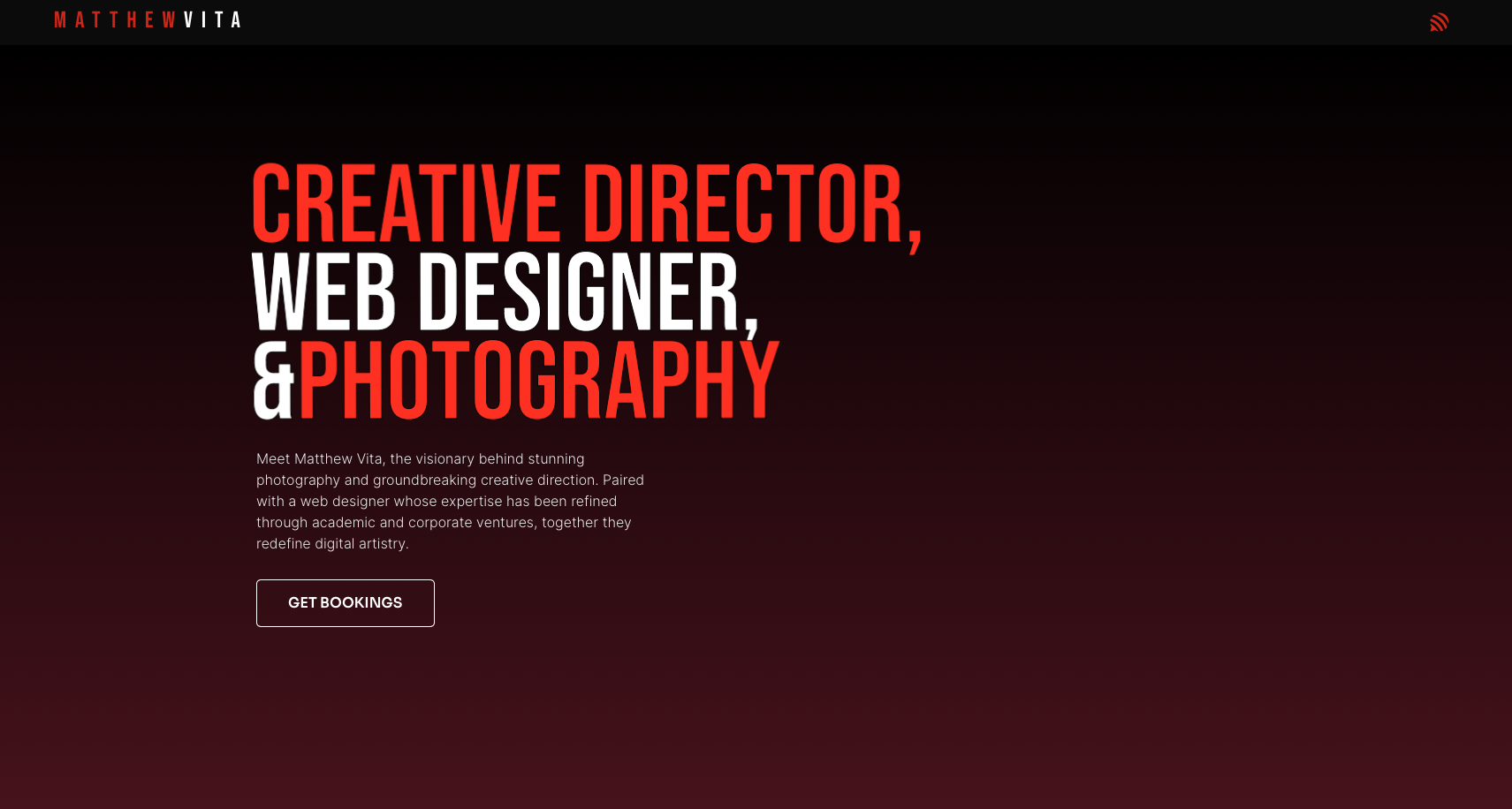 Creative Director, Web Designer, and Photographer